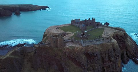 Aerial View Ruins Ancient Donator Castle Stock Footage Video (100% ...