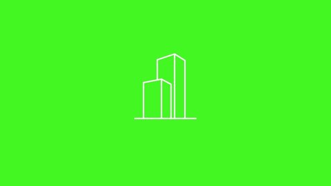 Green Screen House Logo Animation Graphics Stock Footage Video (100% ...