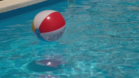 Colourful Inflatable Beach Ball Floating Shiny Stock Footage Video (100 ...