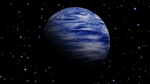 Realistic 3d Animation Blue Gas Giant Stock Footage Video (100% Royalty ...