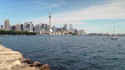 Establishing Shot Toronto Canada Showing Iconic Stock Footage Video ...