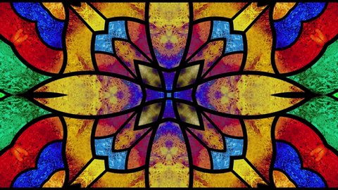 Night Party Background Stained Glass Window Stock Footage Video (100% ...