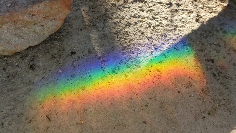 Rainbow Reflection On Concrete Ground Stock Footage Video (100% Royalty ...