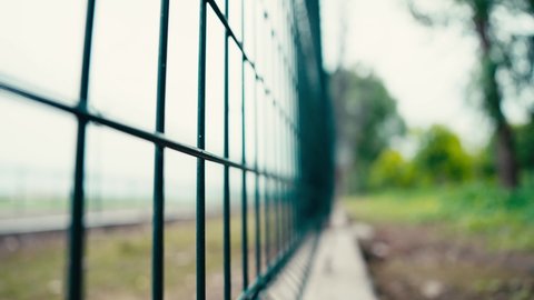 Prison Railing Photographed By Slide Stock Footage Video (100% Royalty ...