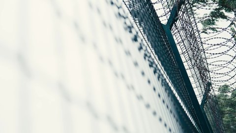 Prison Railing Photographed By Slide Stock Footage Video (100% Royalty ...