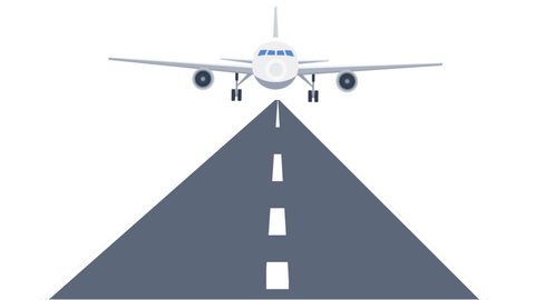 Takeoff Landing Aircraft Animation Airplane Flying Stock Footage Video ...