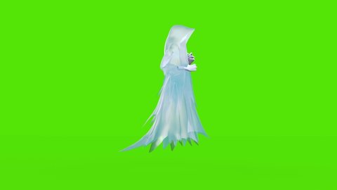 Scary Ghost Appears Green Screen Horror Stock Footage Video (100% ...
