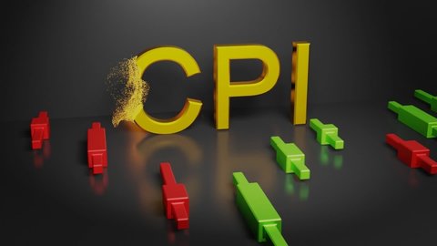 Consumer Price Index Cpi Sign Gold Stock Footage Video (100% Royalty ...