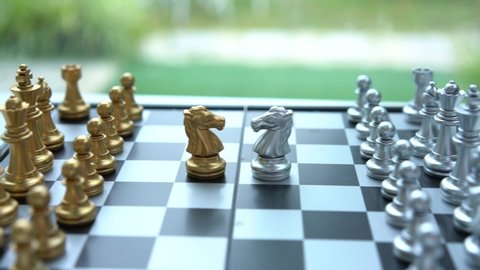 Chess Board Game Improve Thinking Strategy Stock Footage Video (100% ...