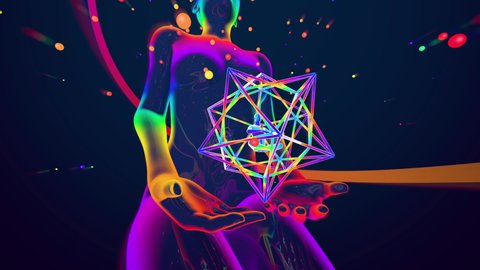 Looped 3d Animation Vortex Astral Energy Stock Footage Video (100% ...