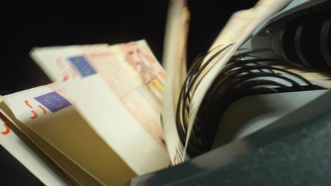 Money Counting Equipment Paper Money Calculation Stock Footage Video ...