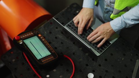 Programming Robot Controller Programming Robotic Arms Stock Footage Video (100% Royalty-free ...