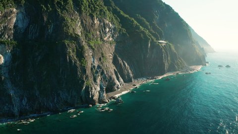 Aerial View Chingshui Cliff Taroko National Stock Footage Video (100% ...