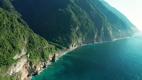 Aerial View Chingshui Cliff Taroko National Stock Footage Video (100% ...