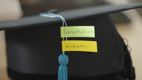 Graduation Cap On Paper Calendar Countdown Stock Footage Video (100% ...