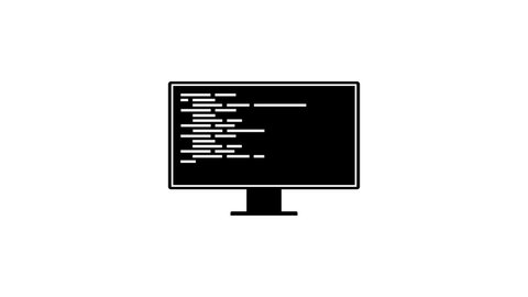 Modern Display Coding Shape Icon Animation Stock Footage Video (100% ...