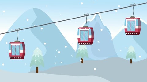 Cable Car Animation Motion Picture Cartoon Stock Footage Video (100% ...