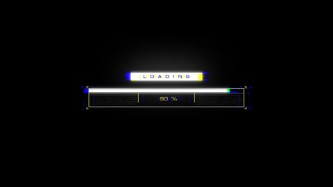 Cyberpunk Loading Bar Animation Animation Uploading Stock Footage Video ...