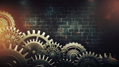 Cinematic Motion Gears 3d Animation Stock Footage Video (100% Royalty ...