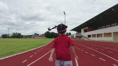 562 Little girl running track Stock Video Footage - 4K and HD Video ...