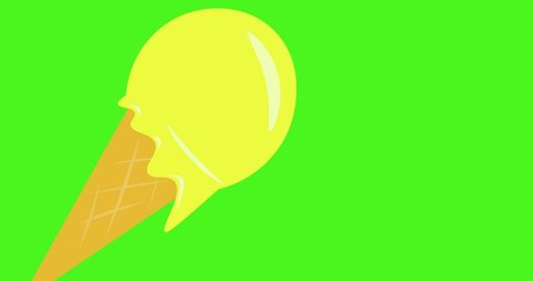 One Scoop Ice Cream Cone Animation Stock Footage Video (100% Royalty ...