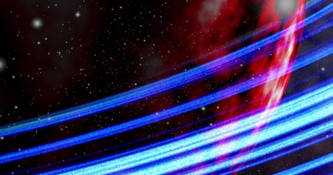 Planet Ring Space Background Realistic Nebula Stock Footage Video (100% ...