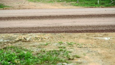 Machines Grading Dirt Land Road Construction Stock Footage Video (100% ...