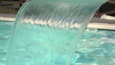 Waterfall Jet Water Swimming Pool Vacation Stock Footage Video (100% ...