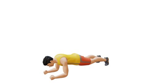 Man Doing Plank Exercise Abdominals Exercise Stock Footage Video (100% ...