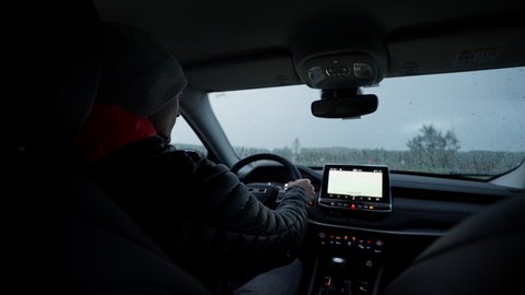 Inside Car View Back Seat Man Stock Footage Video (100% Royalty-free ...