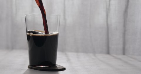 Slow Motion Pour Root Beer Into Stock Footage Video (100% Royalty-free ...