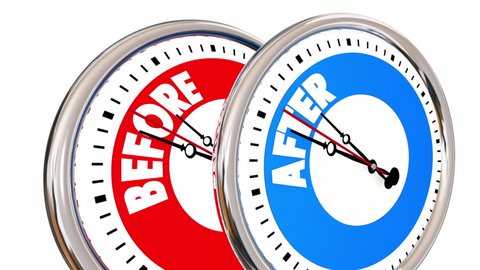 Before After Clocks Time Passing Comparison Stock Footage Video (100% ...
