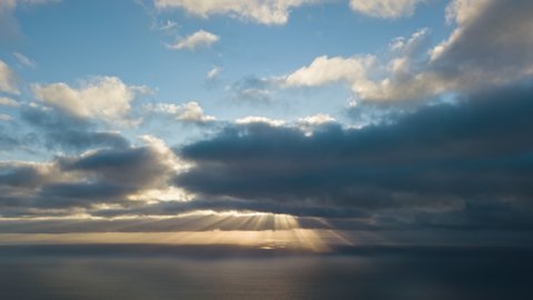 Aerial Time Lapse Sun Moving Clouds Stock Footage Video (100% Royalty ...