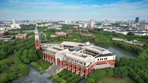 Aerial Photography Songjiang University Town Shanghai Stock Footage ...