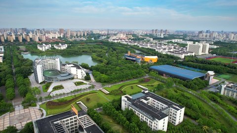 Aerial Photography Songjiang University Town Shanghai Stock Footage ...
