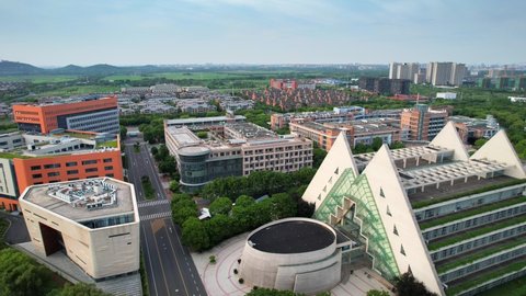 Aerial Photography Songjiang University Town Shanghai Stock Footage ...
