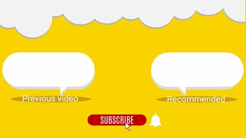Animated End Screen Clouds Speech Bubbles Stock Footage Video (100% ...