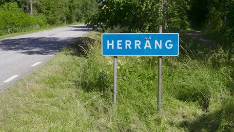 City Road Sign Herrang Roslagen Sweden Stock Footage Video (100% ...