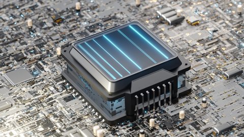 Microprocessor Cpu Working Screen Looks Like Stock Footage Video (100% ...