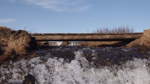 Bottom View On Cascades Fast Flowing Stock Footage Video (100% Royalty ...