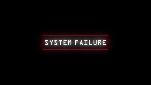 System Failure Warning Glitch Text Effects Stock Footage Video (100% ...