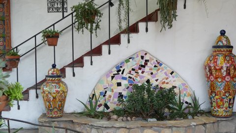 Mexican Garden Design Front Yard Colorful Stock Footage Video (100% ...