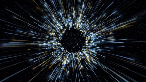Warp Effect Flying Through Stars Space Stock Footage Video (100% ...