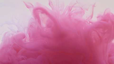 Red Pink Acrylic Paint Splash Each Stock Footage Video (100% Royalty ...