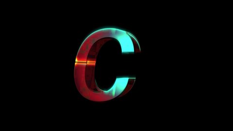Text C Black Background Stock Footage Video (100% Royalty-free ...