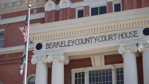 Closeup Tilt Berkeley County Courthouse Pediment Stock Footage Video ...