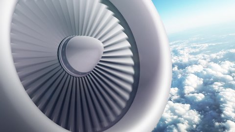 Closeup Aircraft Engine Animation Stock Footage Video (100% Royalty ...