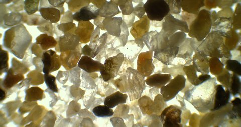 Warm Sand Under Microscope Small Rocks Stock Footage Video (100% ...