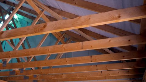 Roof Frame Composite Timbersteel Ibeam Rafters Stock Photo 2366175 ...