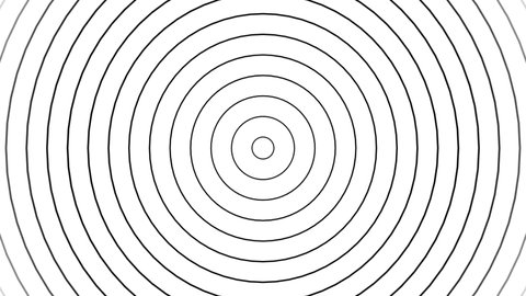 Animation Radio Wave Circle White Background Stock Footage Video (100% ...